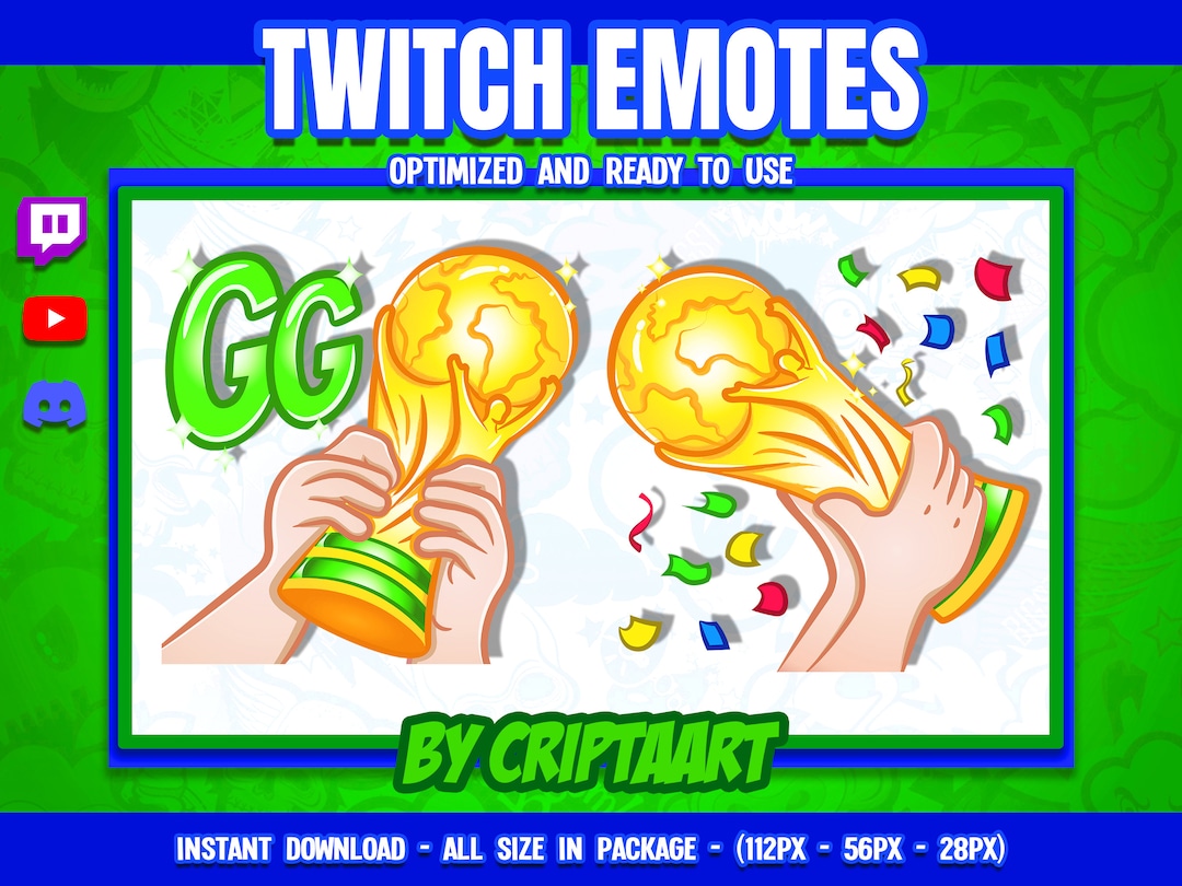 Cup GG Twitch Emote, Soccer Cup Emoji, Channel Points Football / Stream ...