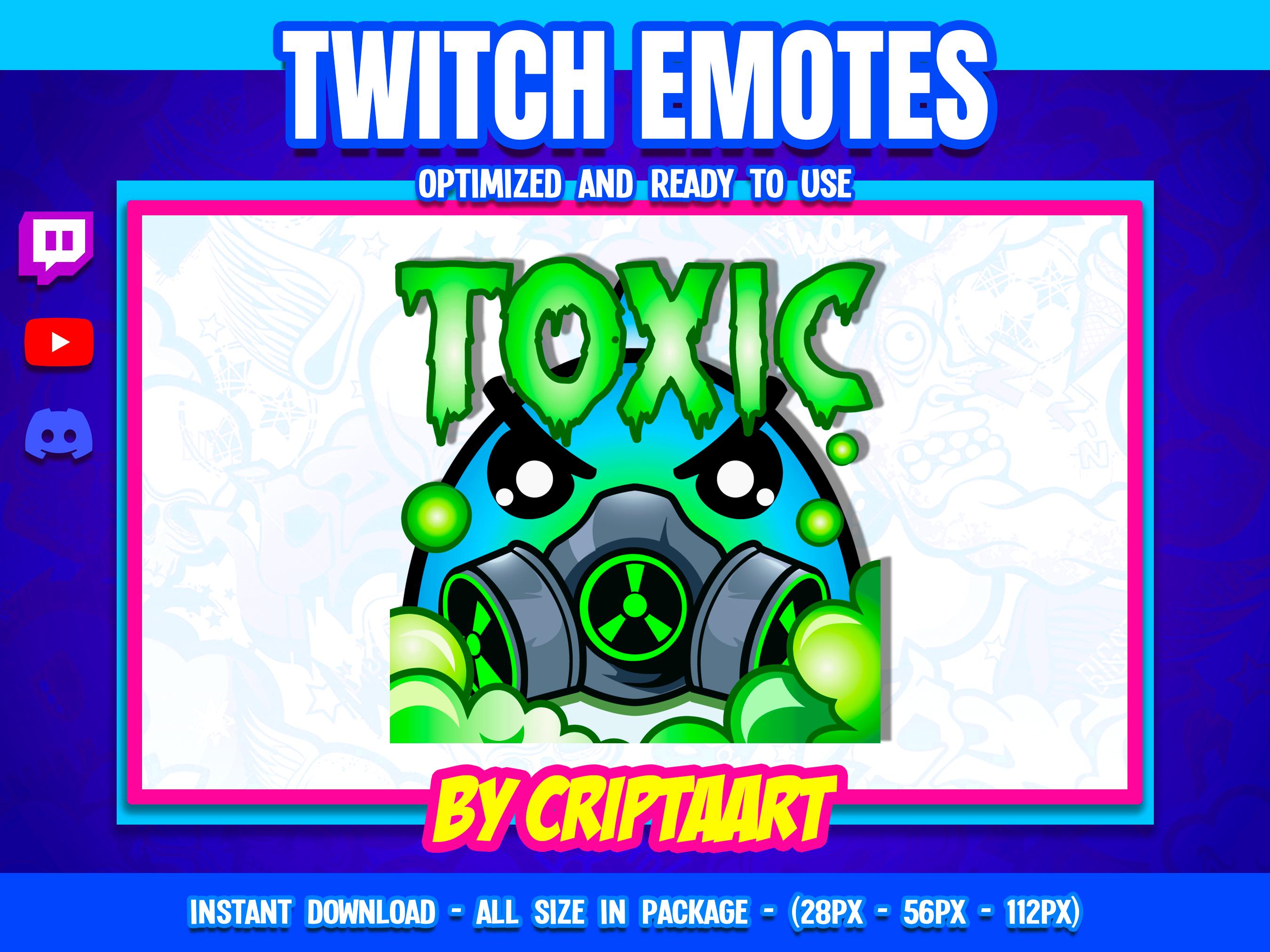 Shark Toxic Gas Twitch Emote, Mask Emoji, Red Flag, Fish Channel Points ...