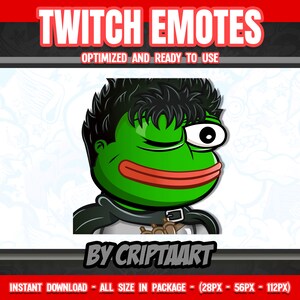 Happy Pepe Frog Twitch Emote, Monkas Smiling Meme Emoji, Swordman ...