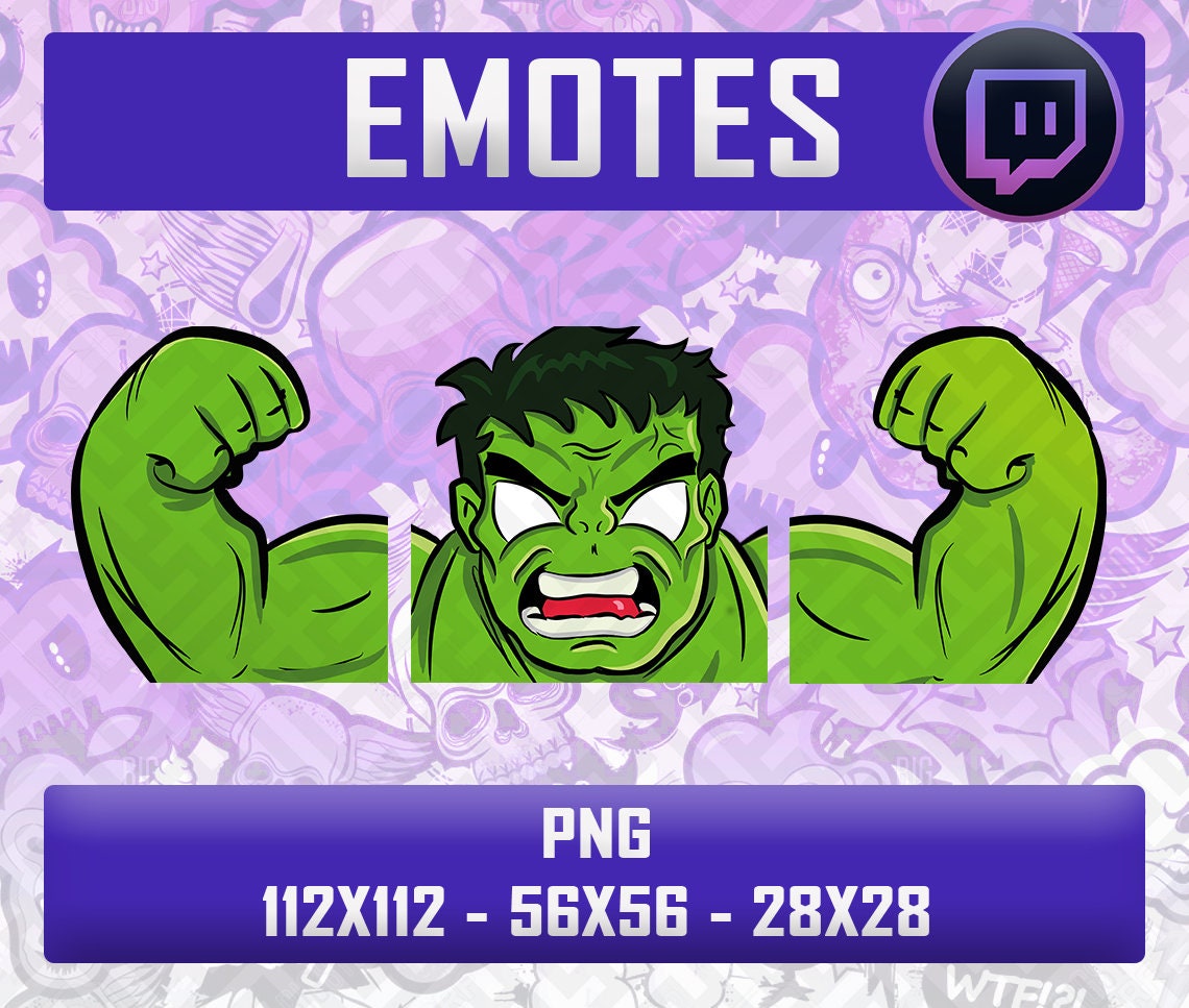 Twitch Emote X 3 / Discord / Stream / Hulk / Avengers / PNG | Etsy
