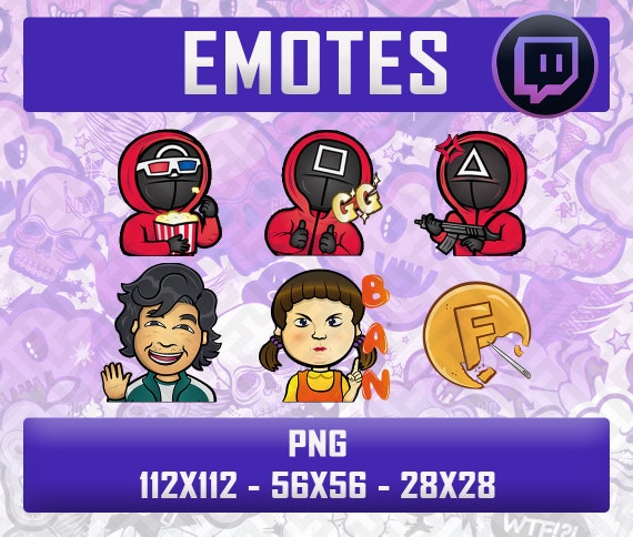 Pack Emotes Twitch / Discord / Squid Game / Emotes / Stream | Etsy España