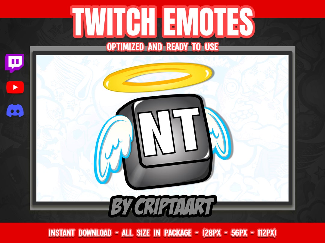 Keyboard NT Twitch Emote, Nice Try Emoji, RIP, F in Chat, Gaming, Icons ...