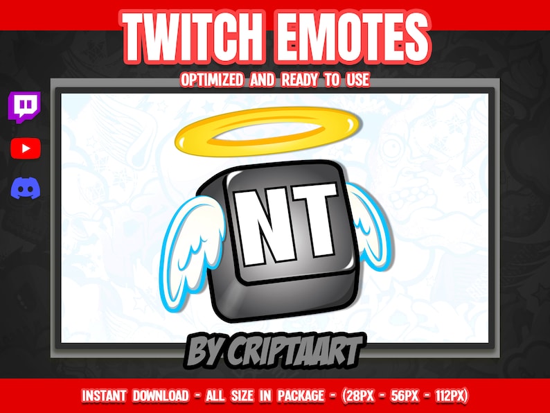 Keyboard NT Twitch Emote, Nice Try Emoji, RIP, F in Chat, Gaming, Icons ...