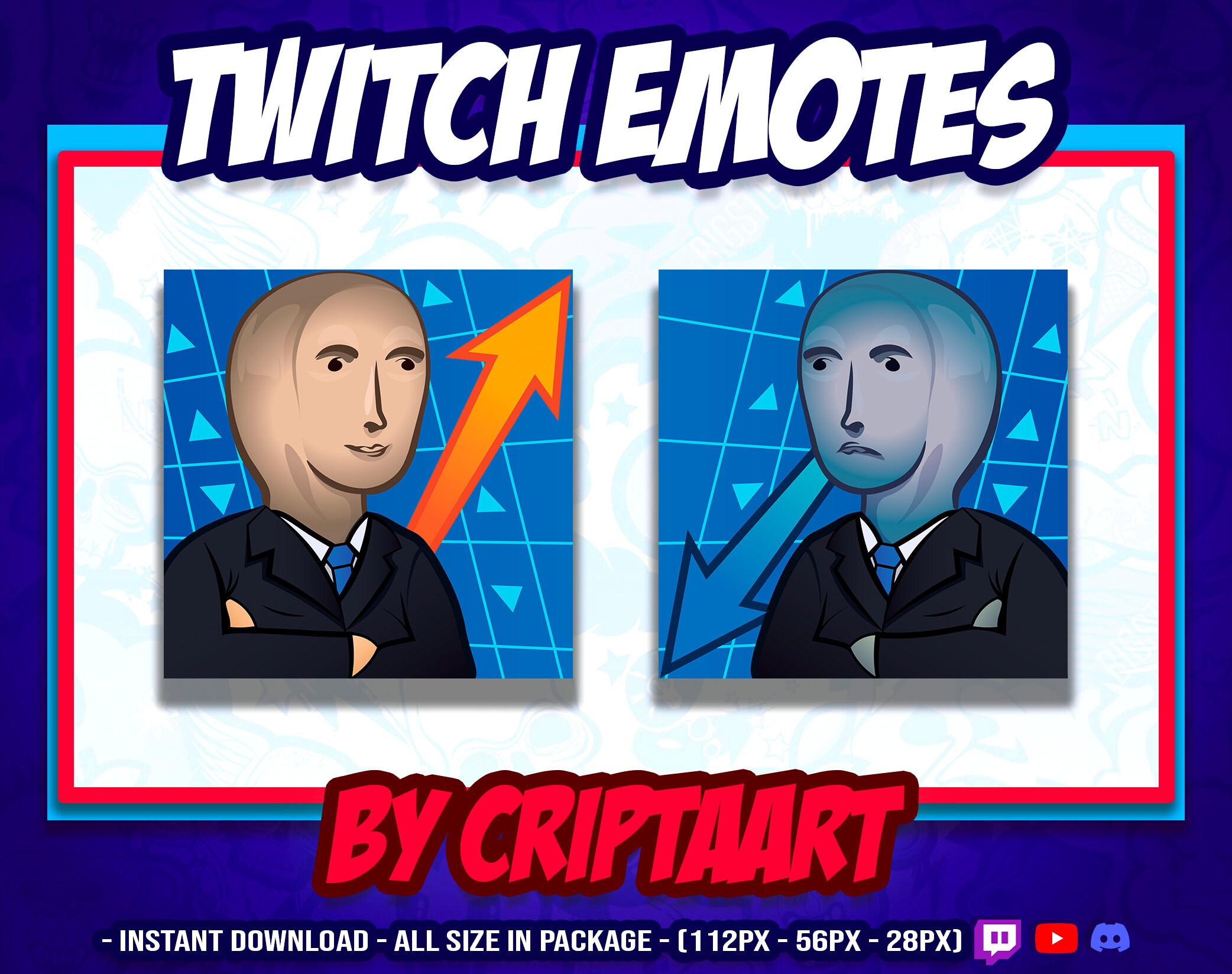 Twitch Emotes x2 / Discord / Meme / Stonks / Stinks / Stream - Etsy España