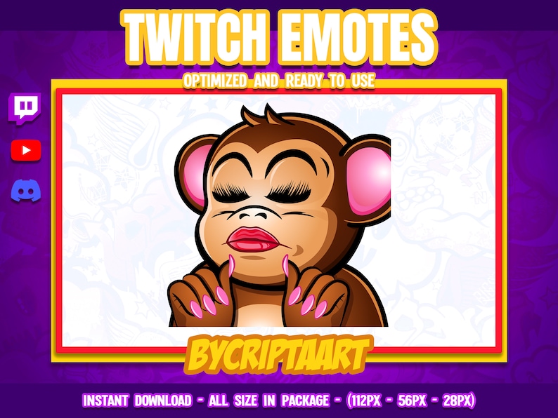 Twitch Emmote, Monkey Periodt, Meme Emoji, Coquette, Funny Animals ...