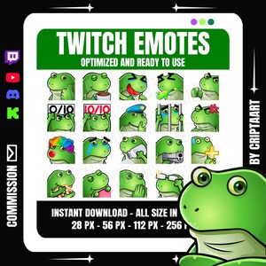 Worry Frog Emote Pack Twitch Mega Meme Bundle Funny Frog Emojis - Kick ...