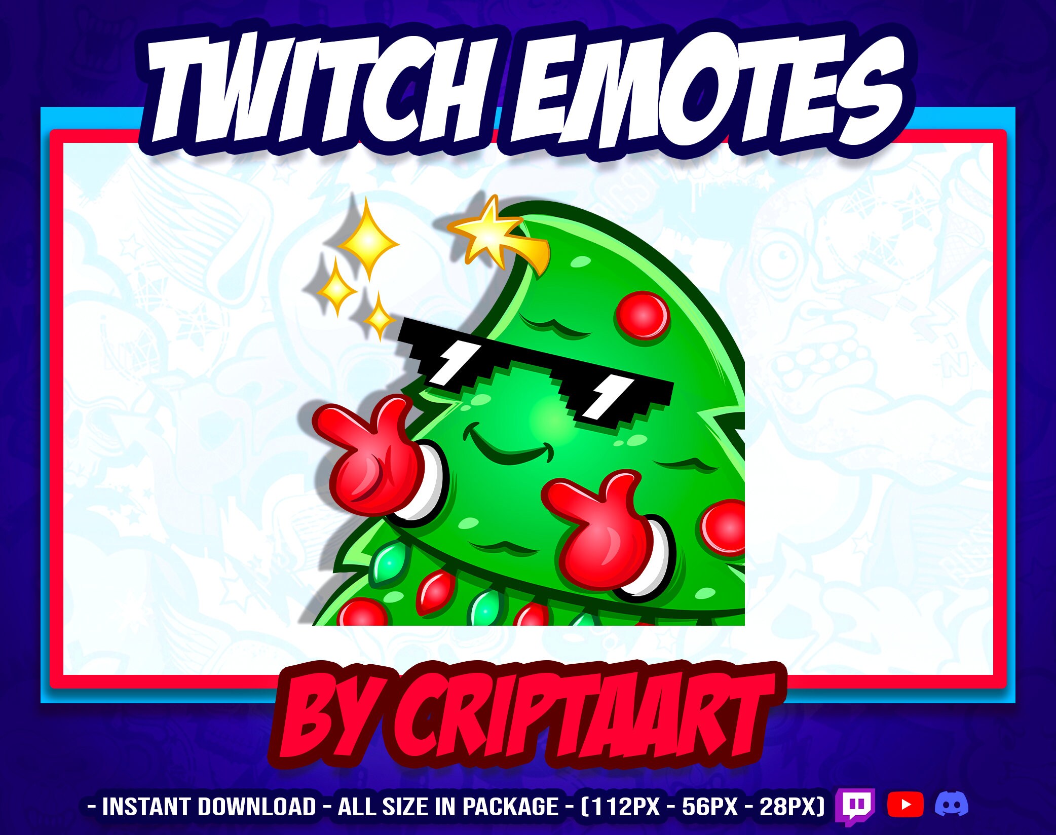 Twitch Emote / Christmas Tree Emote / Christmas Emote / GG - Etsy Canada