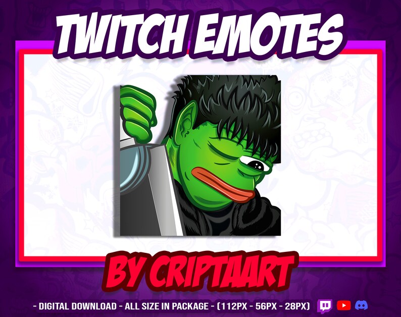 Twitch Emote / Discord / Pepe Frog Emotes / Pepe Frog Anime / - Etsy