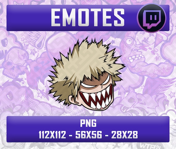 Emotes Twitch / Discord / Bakugo / Kacchan / My Hero Academia | Etsy