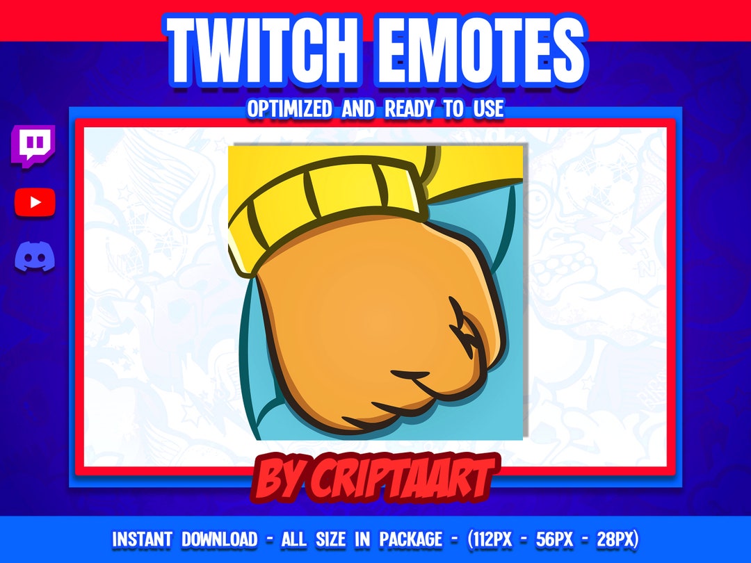 Fist Twitch Emote, Angry Emoji, Channel Points Hand Meme / Stream ...