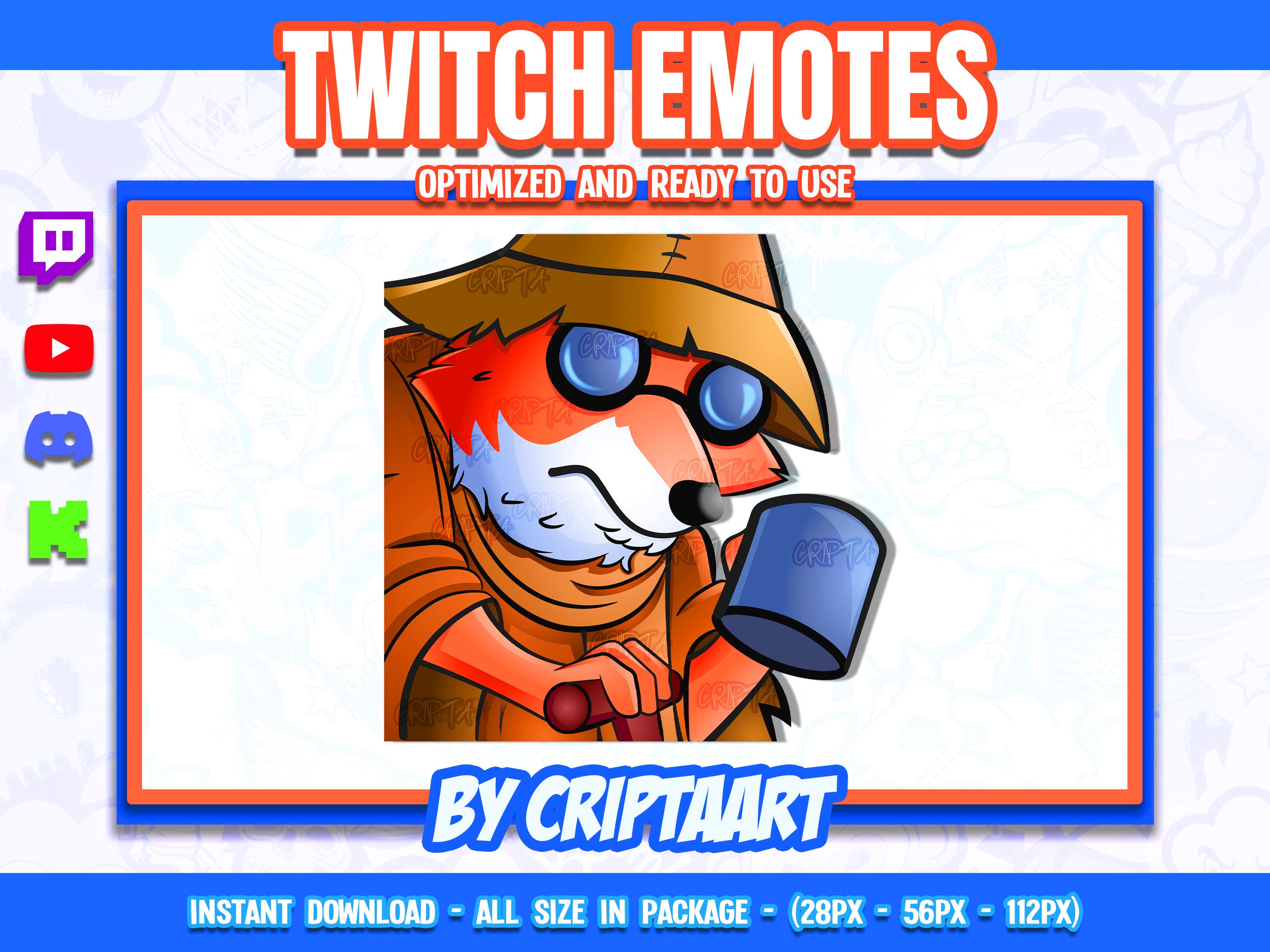 Fox Meme Twitch Emote, Tip Jar Emoji, Channel Points Money - Stream ...
