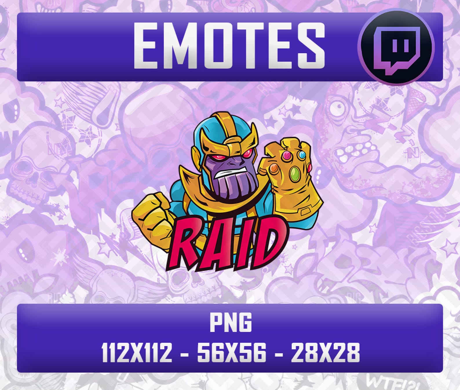 Emotes / Twitch / Thanos / Avengers / Marvel / PNG | Etsy