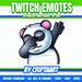 Panda Dab Twitch Emote, Cute Bear Dabing Emoji, Kawaii Animal, Icon for ...