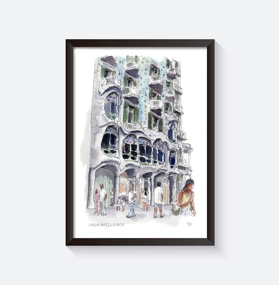 Casa Batlló Barcelona Prints Art | Etsy