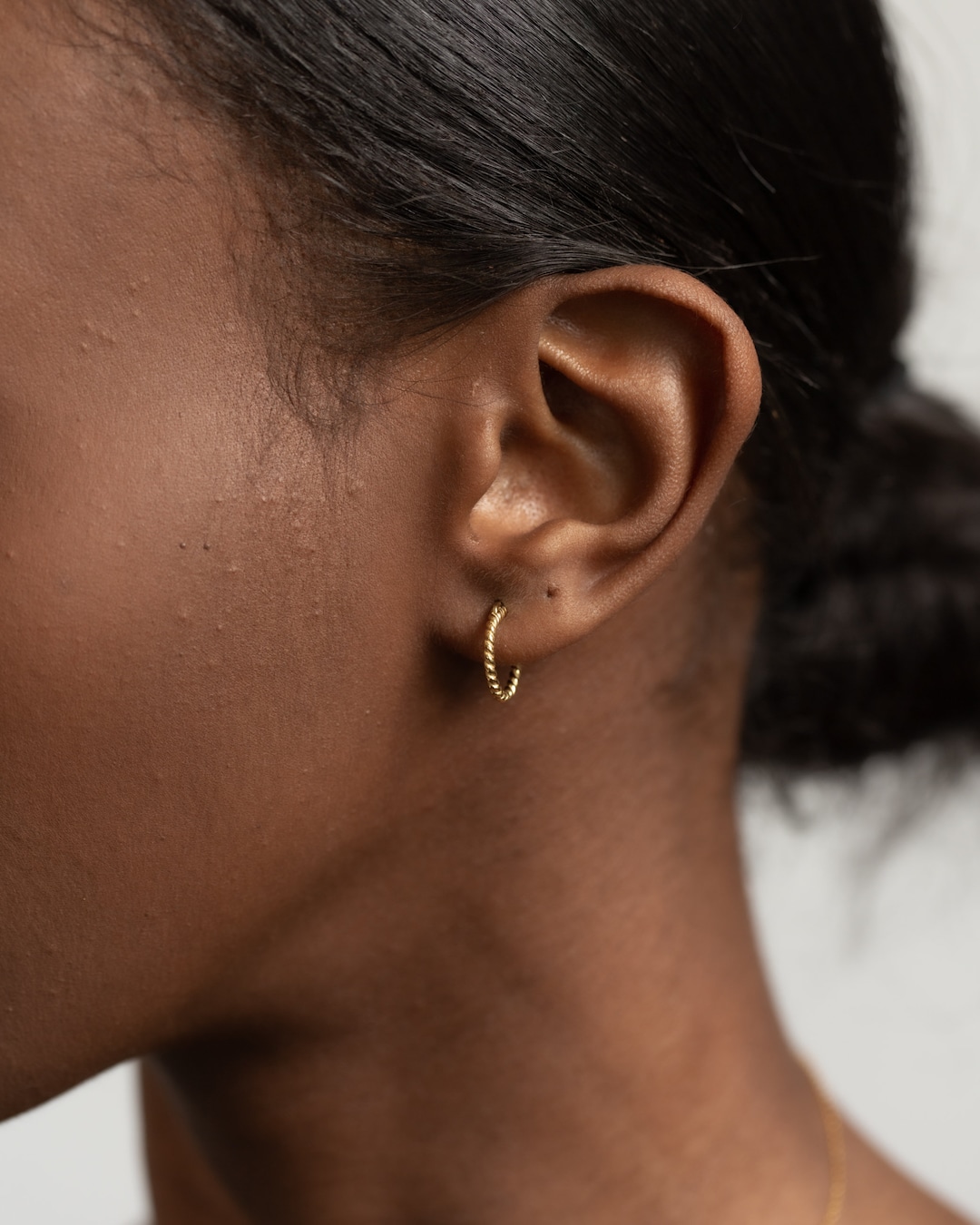 Twist Rope Huggie Hoop, Dainty Gold Hoops, Spiral Hoops, Classic Mini ...