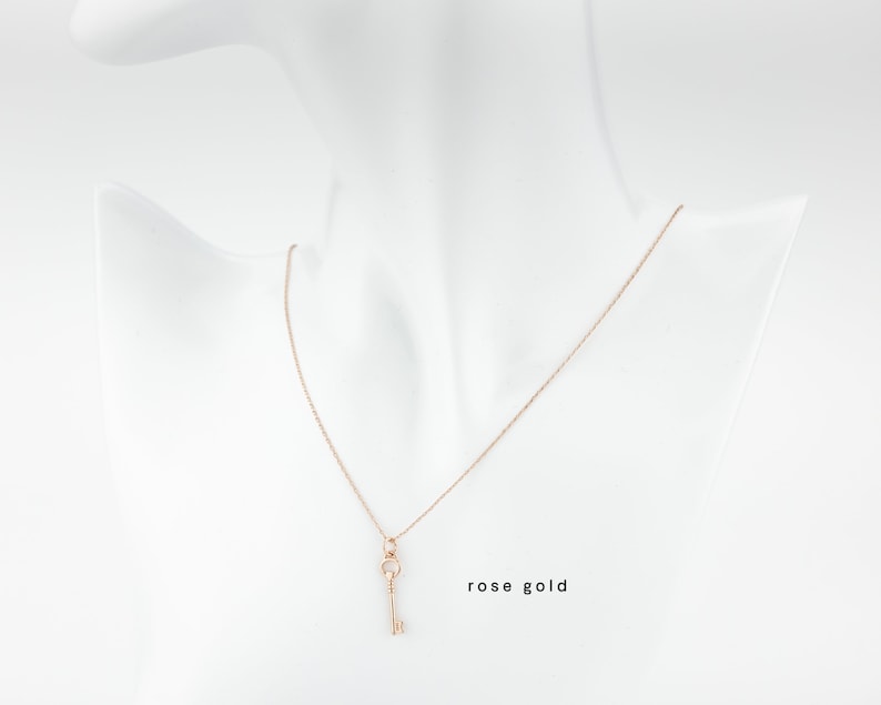 KEY Dainty Vintage Gold Skeleton Key Pendant Necklace - Etsy