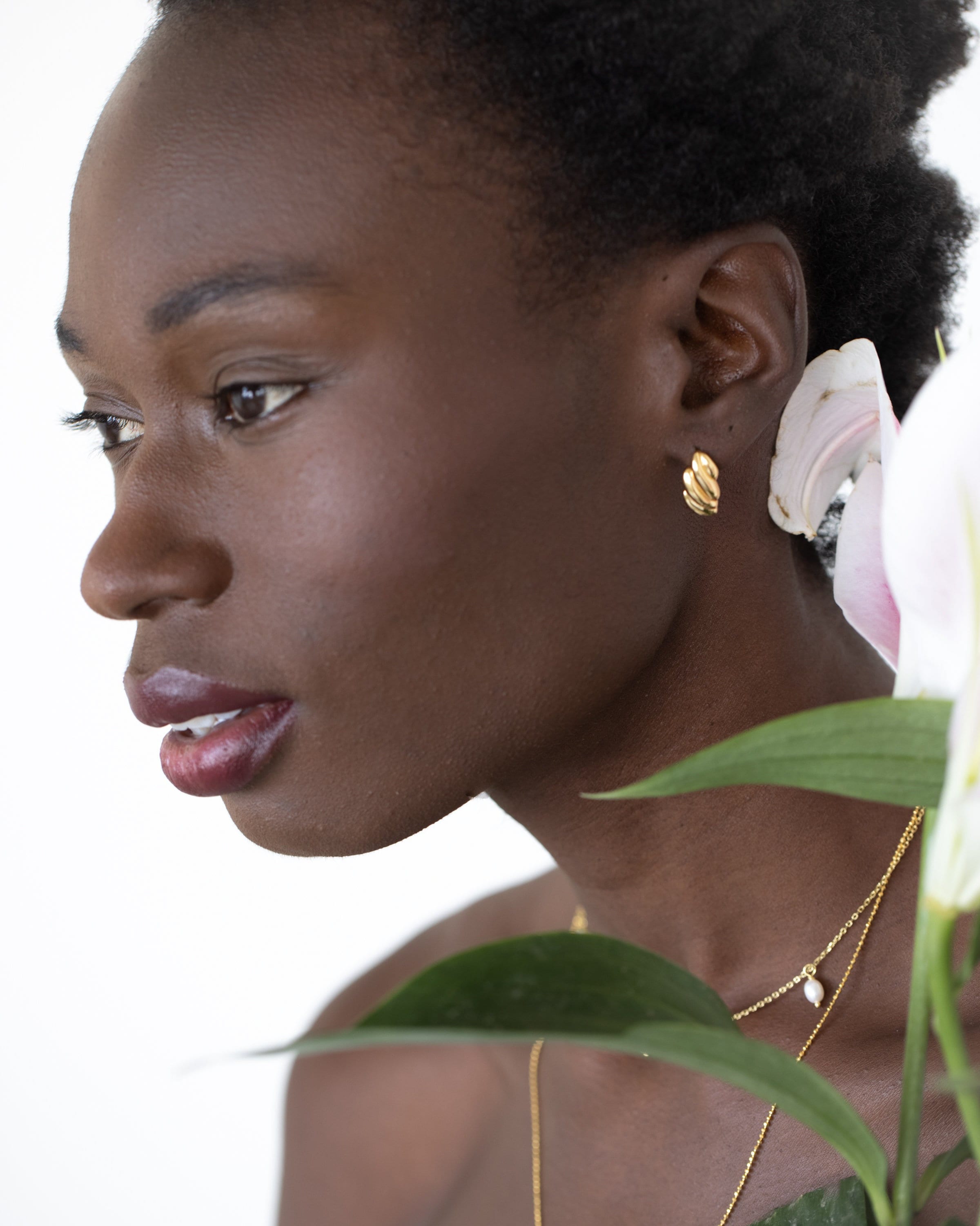 Gold Plated Sterling Silver Twist Stud Earrings: Mid-century Modern ...