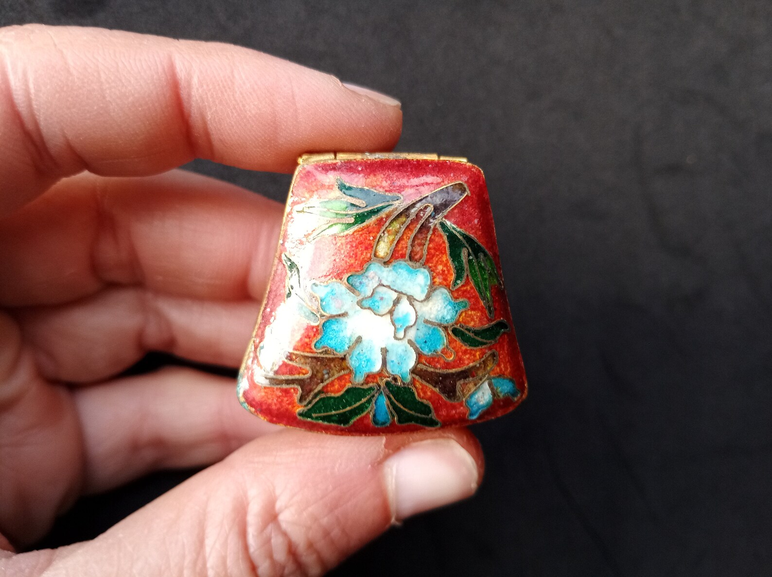 Vintage Ancient Cloisonne Trinket Boxes, Collection Pill Boxes. Chinese ...