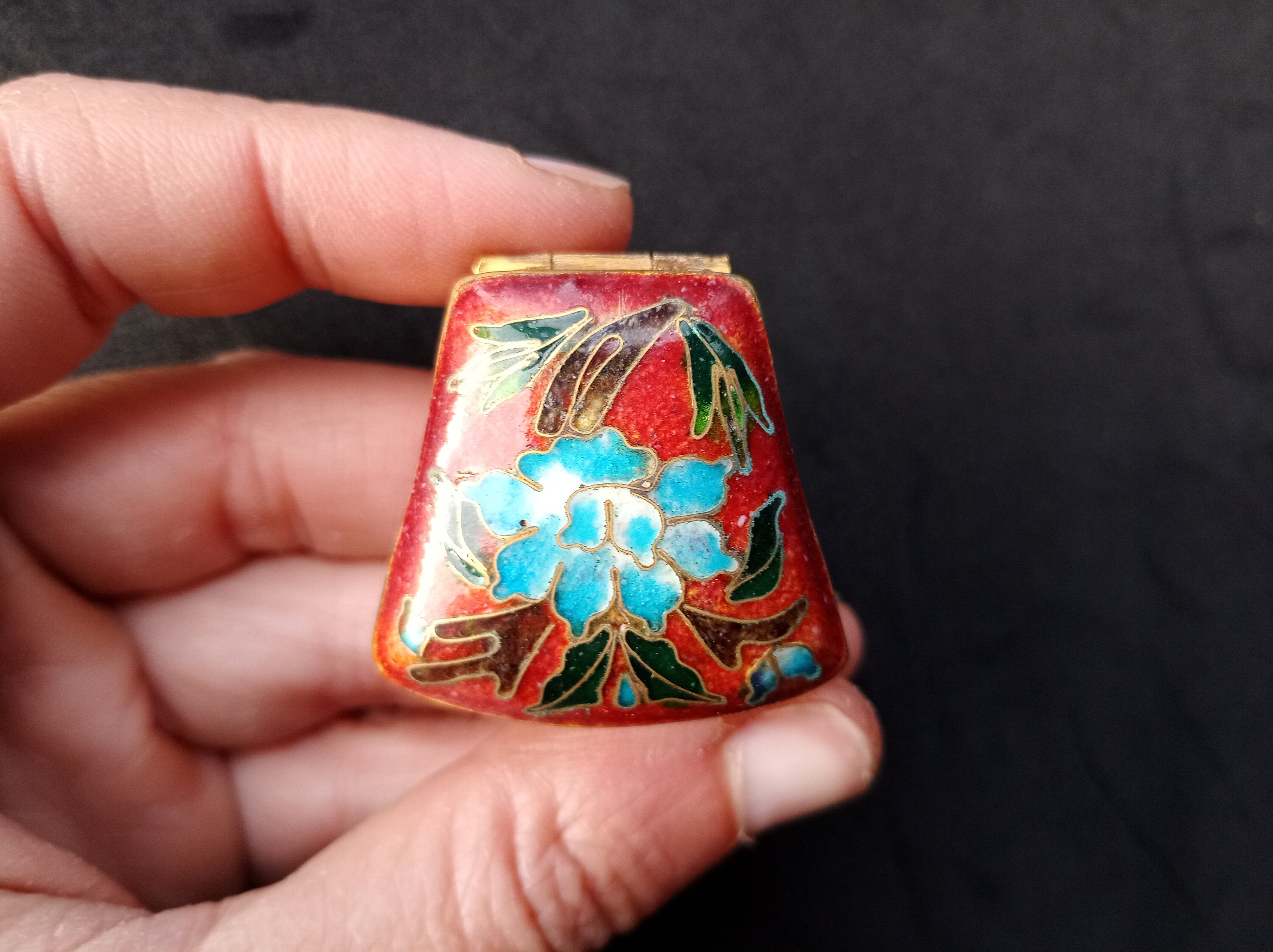 Vintage Ancient Cloisonne Trinket Boxes, Collection Pill Boxes. Chinese ...
