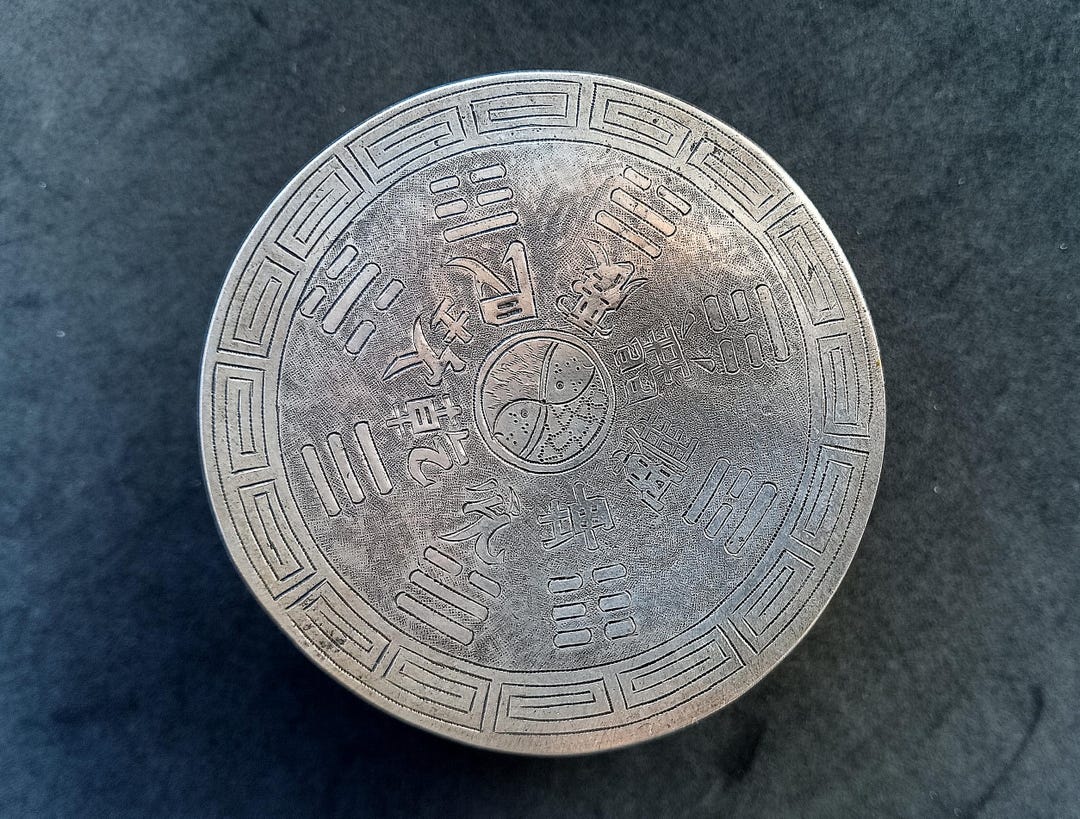 Chinese Metal Round Box With Horoscope Design, Animals: Rat, Rooster ...