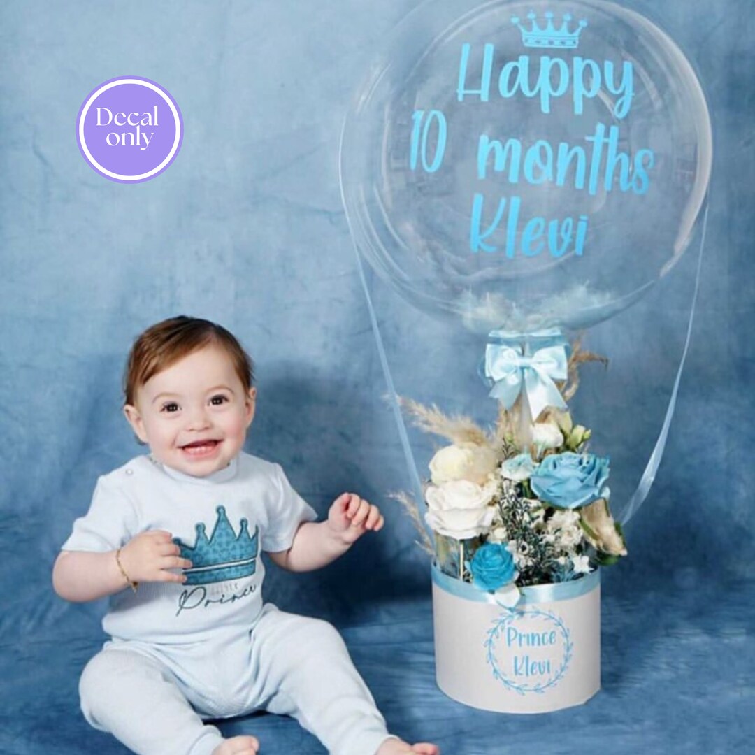 Decal - Personalised Balloon Label // Name Sticker, Diy Bubble Balloon ...