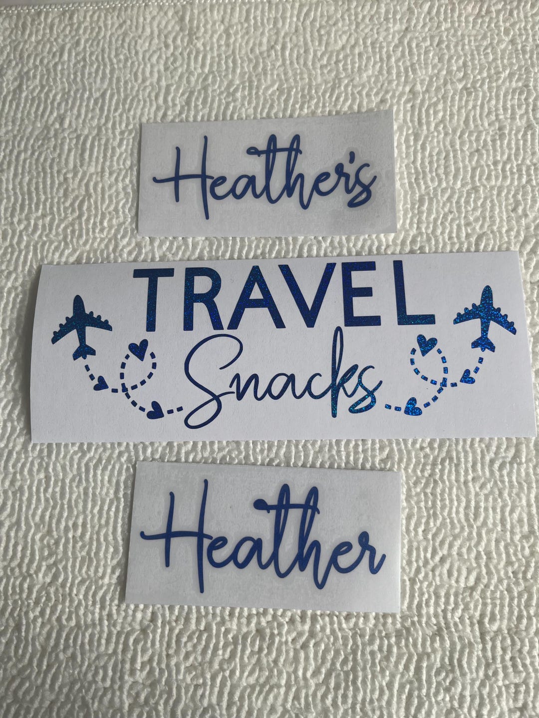 Personalized Travel Snack Box Decal: Custom Name Vinyl Sticker - Etsy