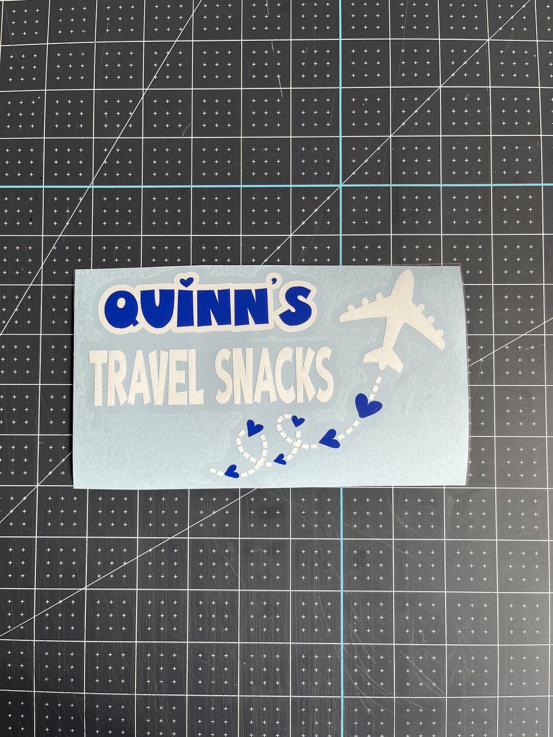 Personalised Travel Snack Box Sticker Decal // Custom Lunchbox Label ...