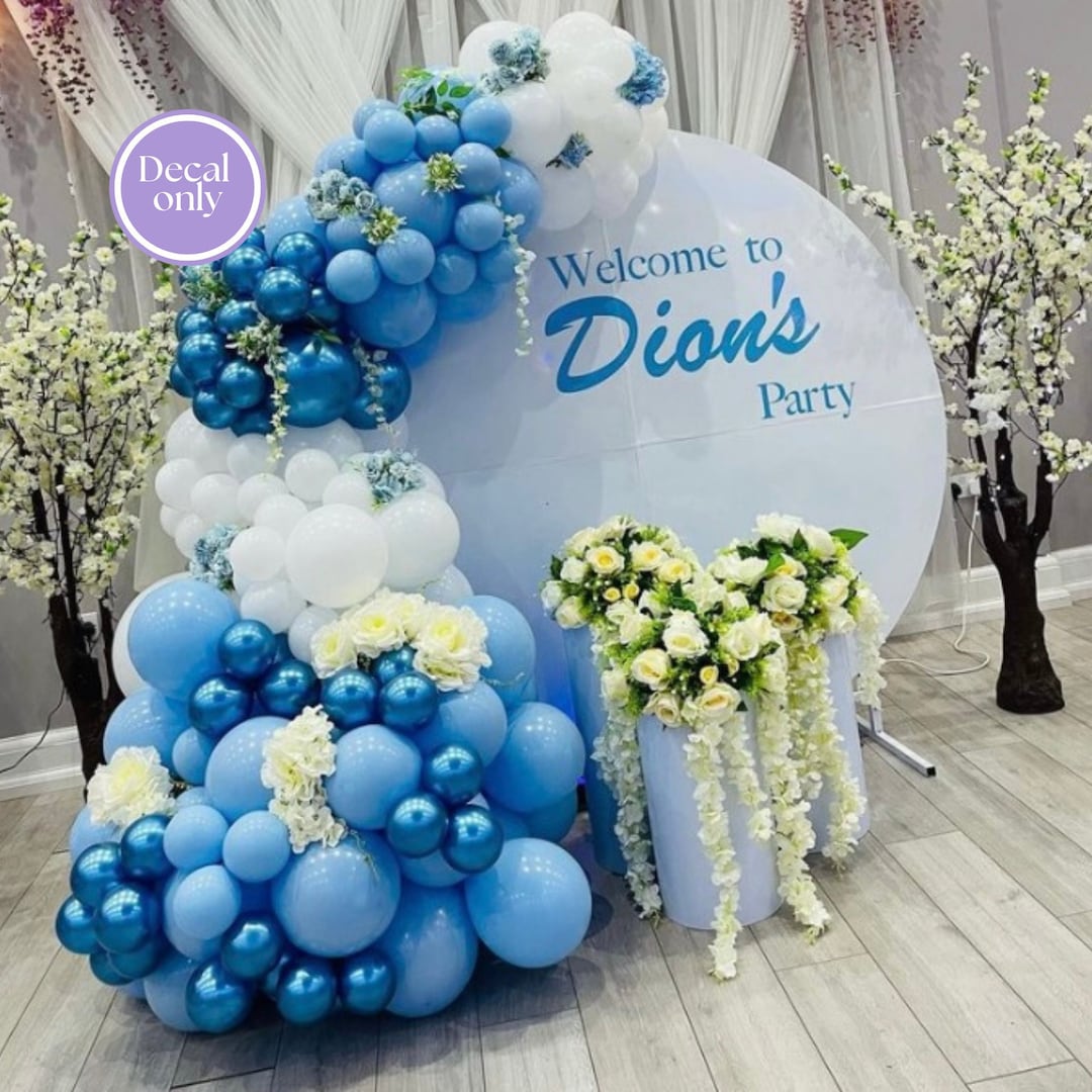 Personalized Backdrop Vinyl Decal: DIY Balloon Decor Sticker - Etsy