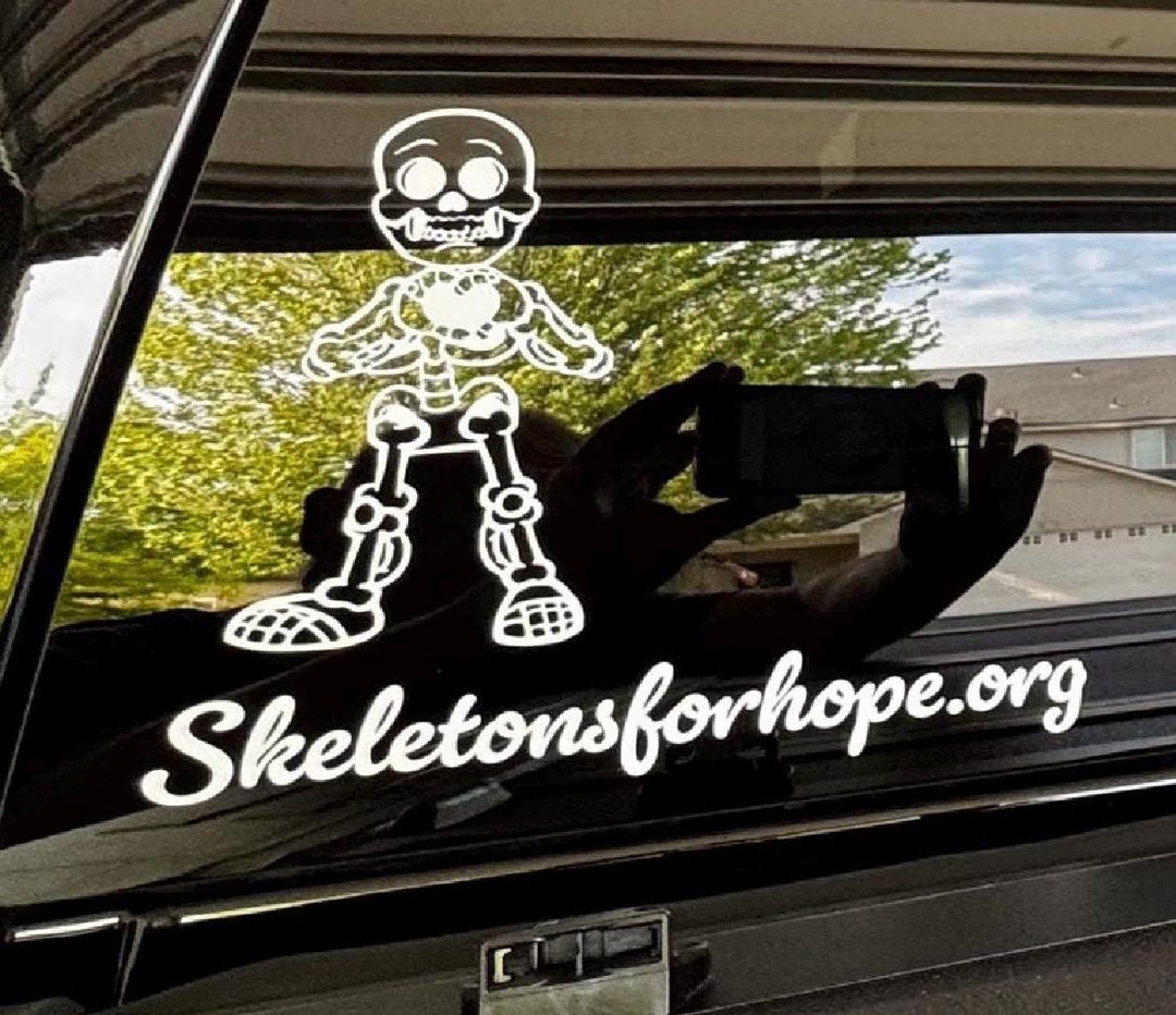 Skeletons for Hope Car Decal – Quote for DIY, Cars, Mirrors, Walls ...