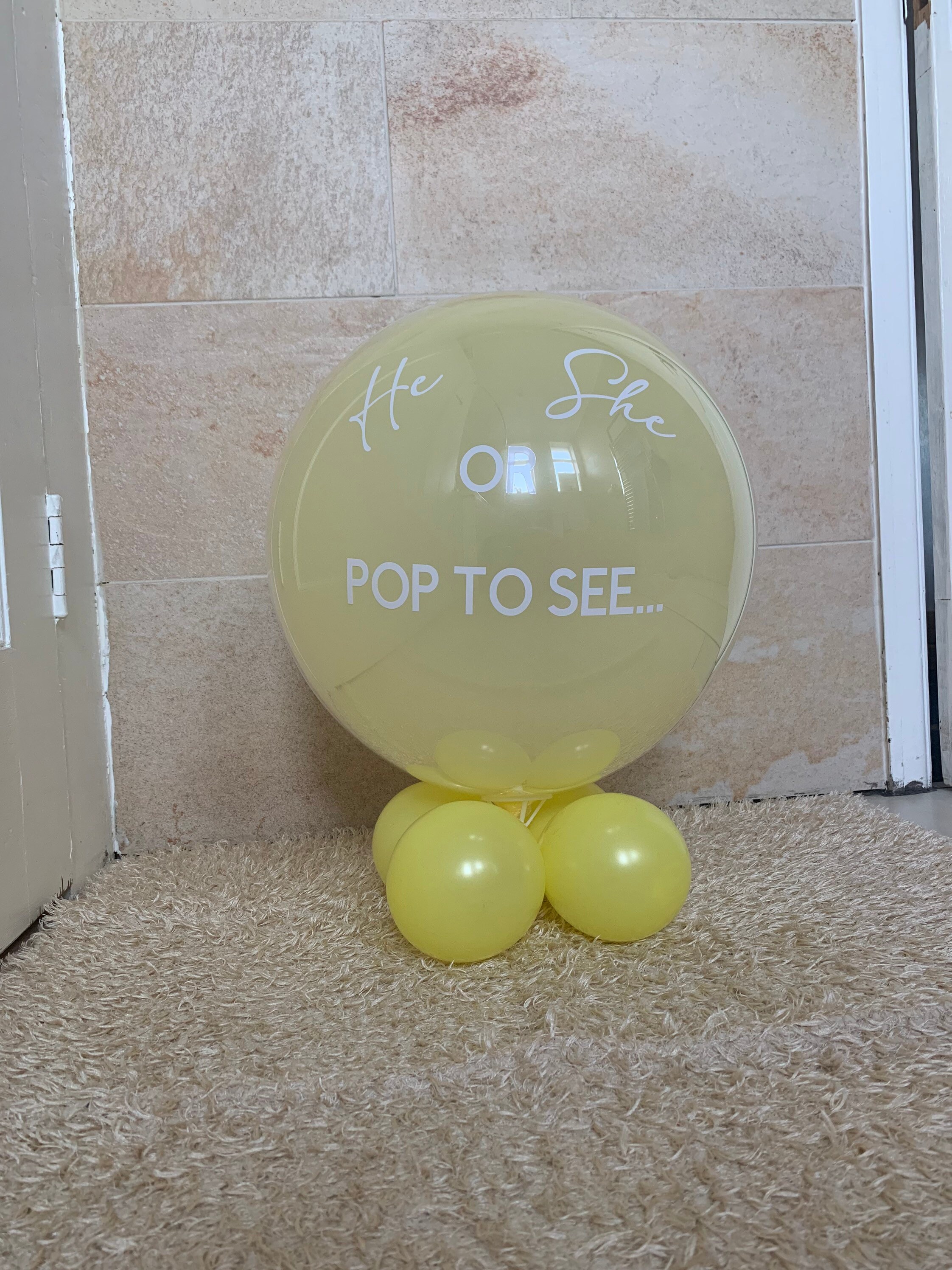 He or She Pop to See Gender Reveal Balloon Decal // Baby - Etsy