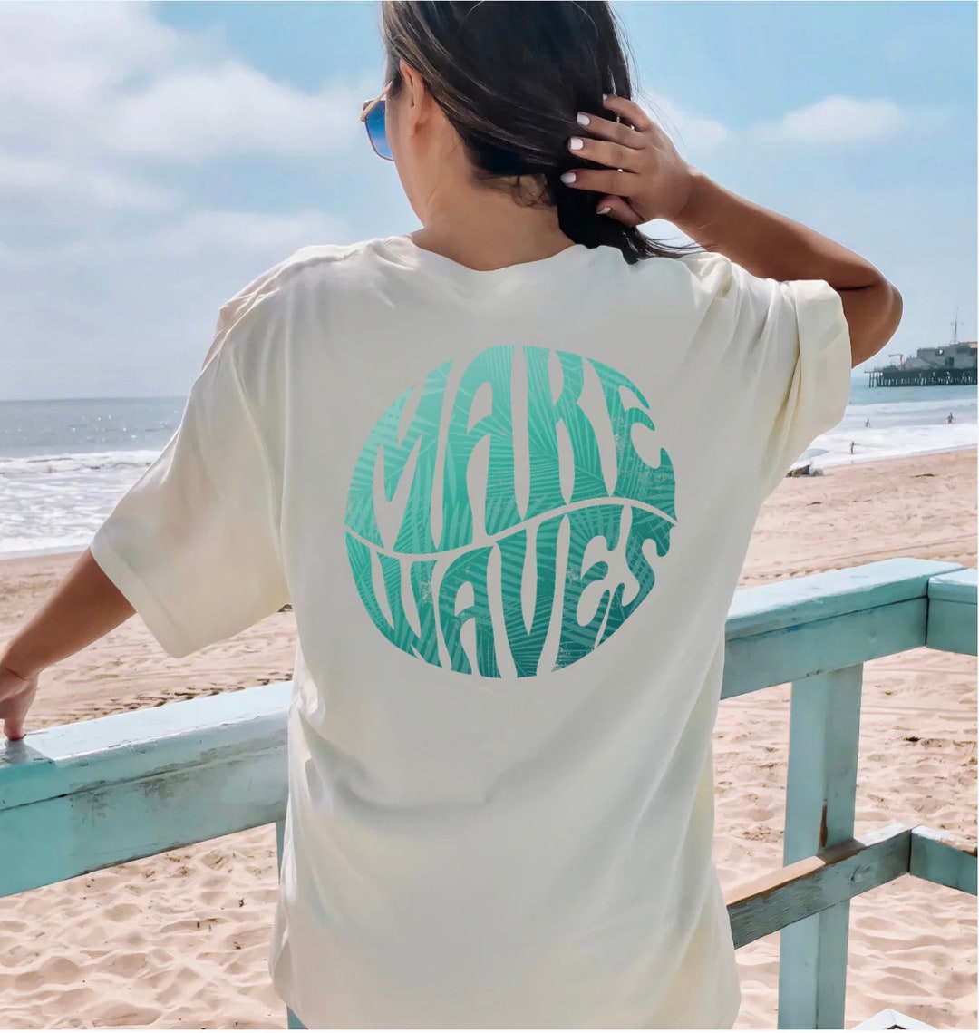 Make Waves Tee, Beach Tees, Beachy Tees, Beach Town Tees, Beachy Shirt ...