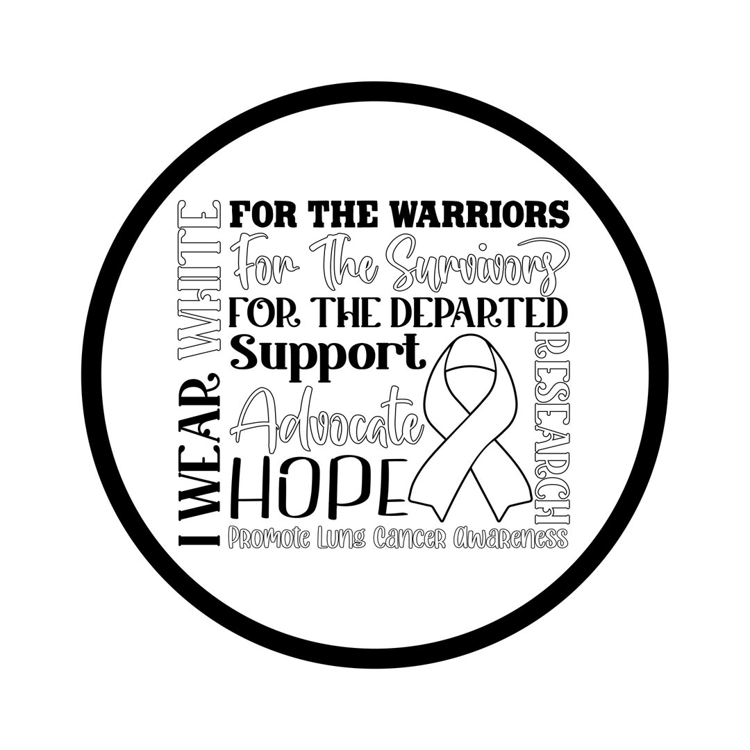 Lung Cancer Awareness - Round Metal Wreath Sign - WS-420 - Etsy