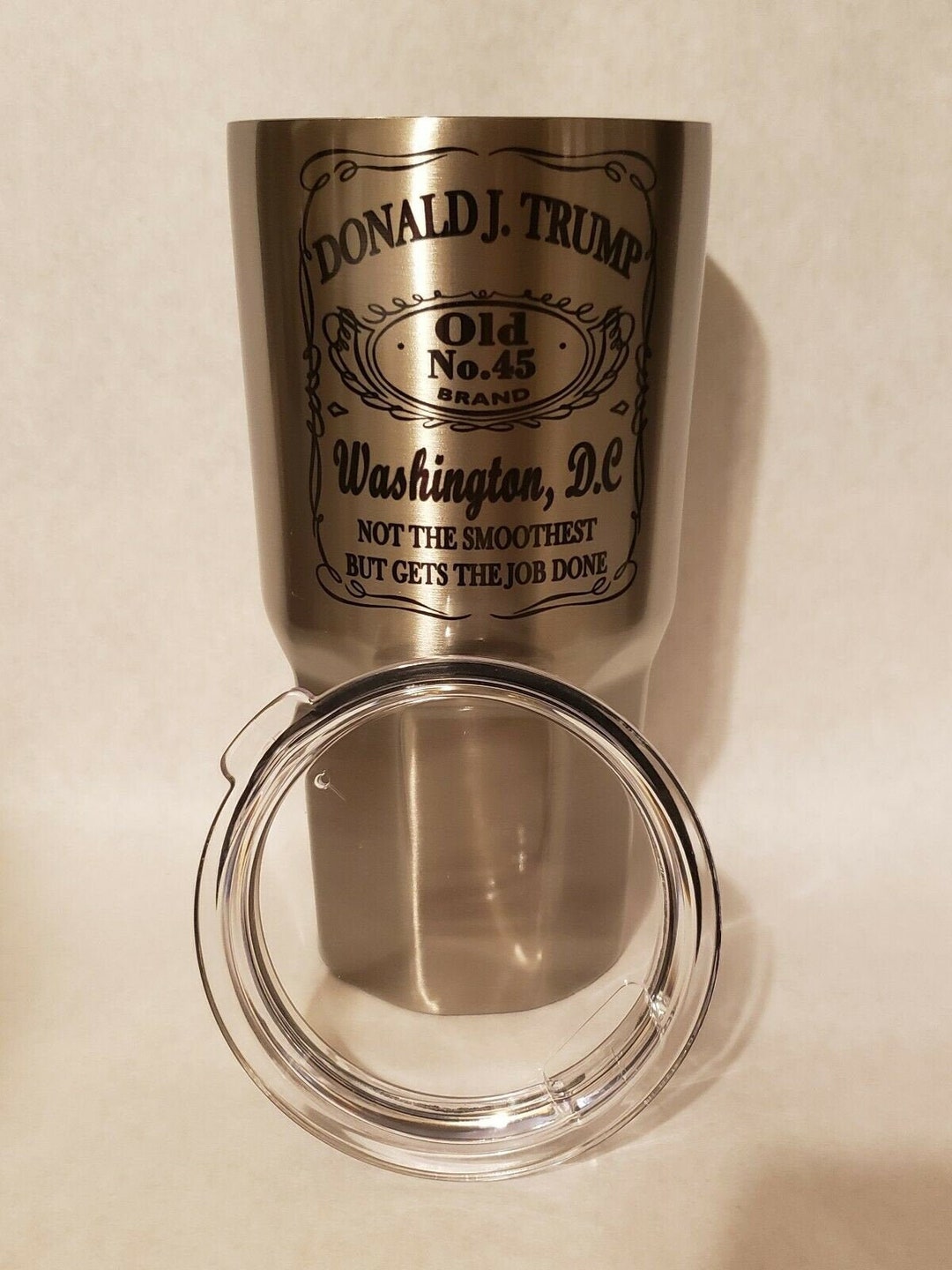 Donald Trump Whiskey Label Style 30 Ounce Stainless Steel Tumbler ...