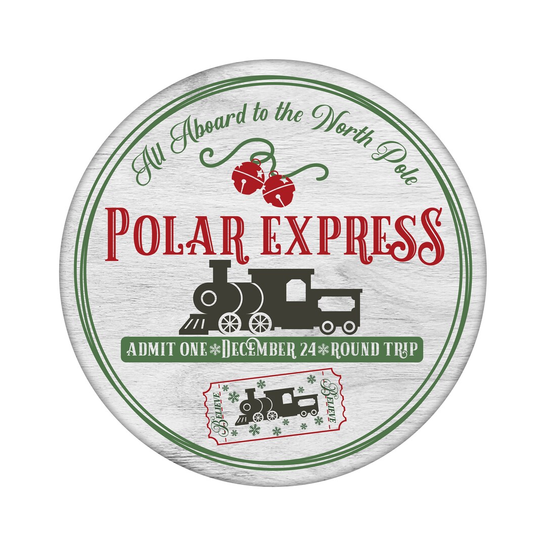 Polar Express Train - Round Metal Wreath Sign WS-270 - Etsy