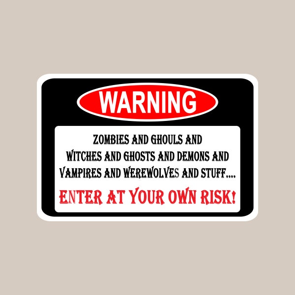 Goblin Warning Sign - Etsy