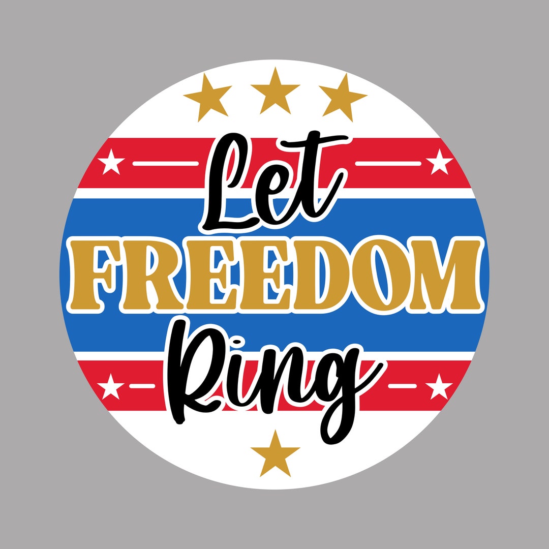 Let Freedom Ring - Round Metal Wreath Sign - Etsy