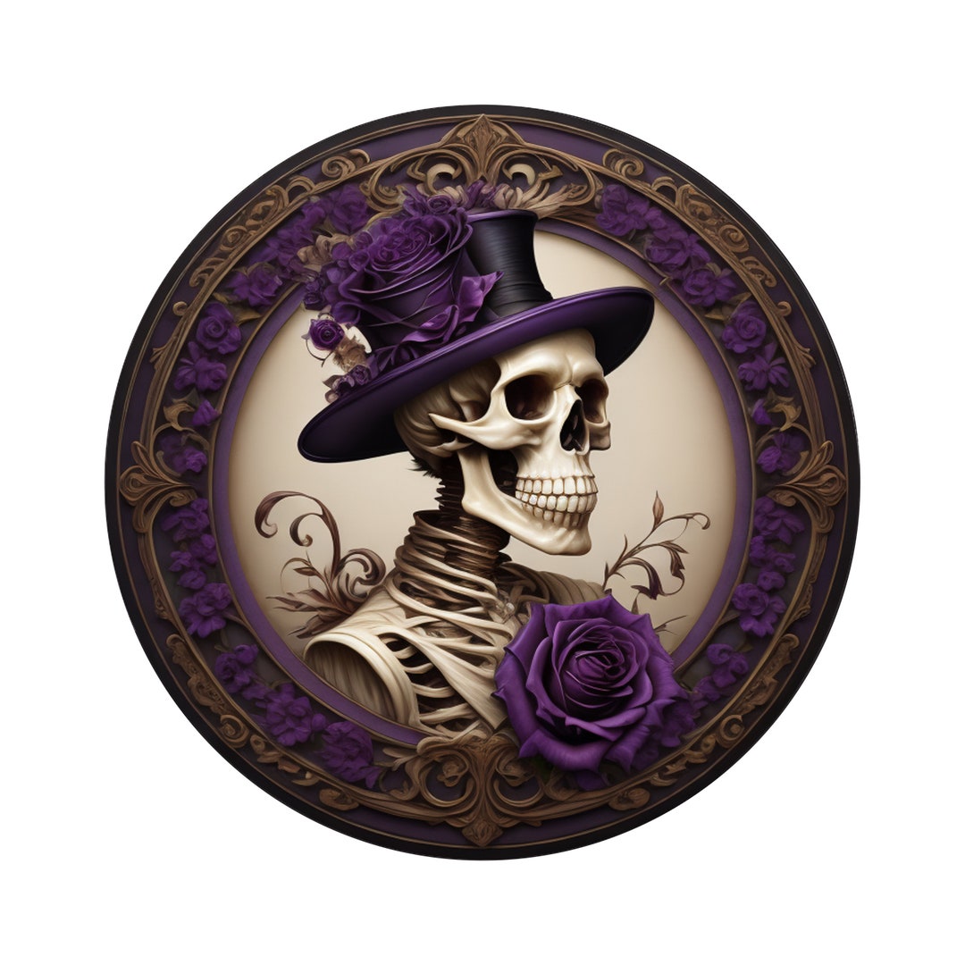 Fancy Skeleton - Indoor/outdoor Aluminum Sign - Door Hanger Sign, Wall ...