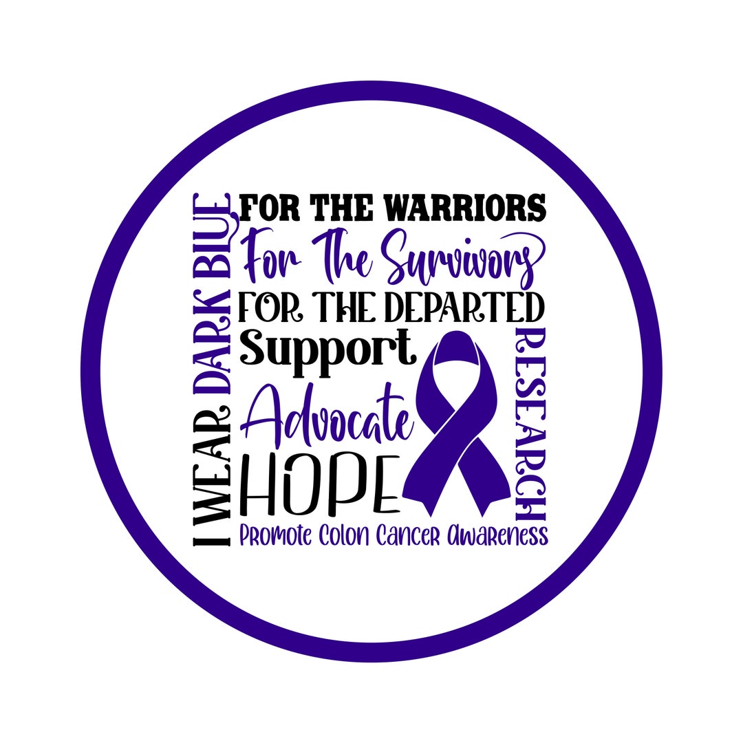 Colon Cancer Awareness Round Metal Wreath Sign WS-412 - Etsy