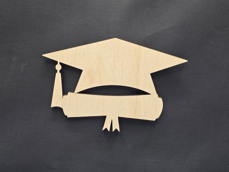 Graduation Cap With Diploma - Unfinished Wood Cut-out, Ready to Paint ...