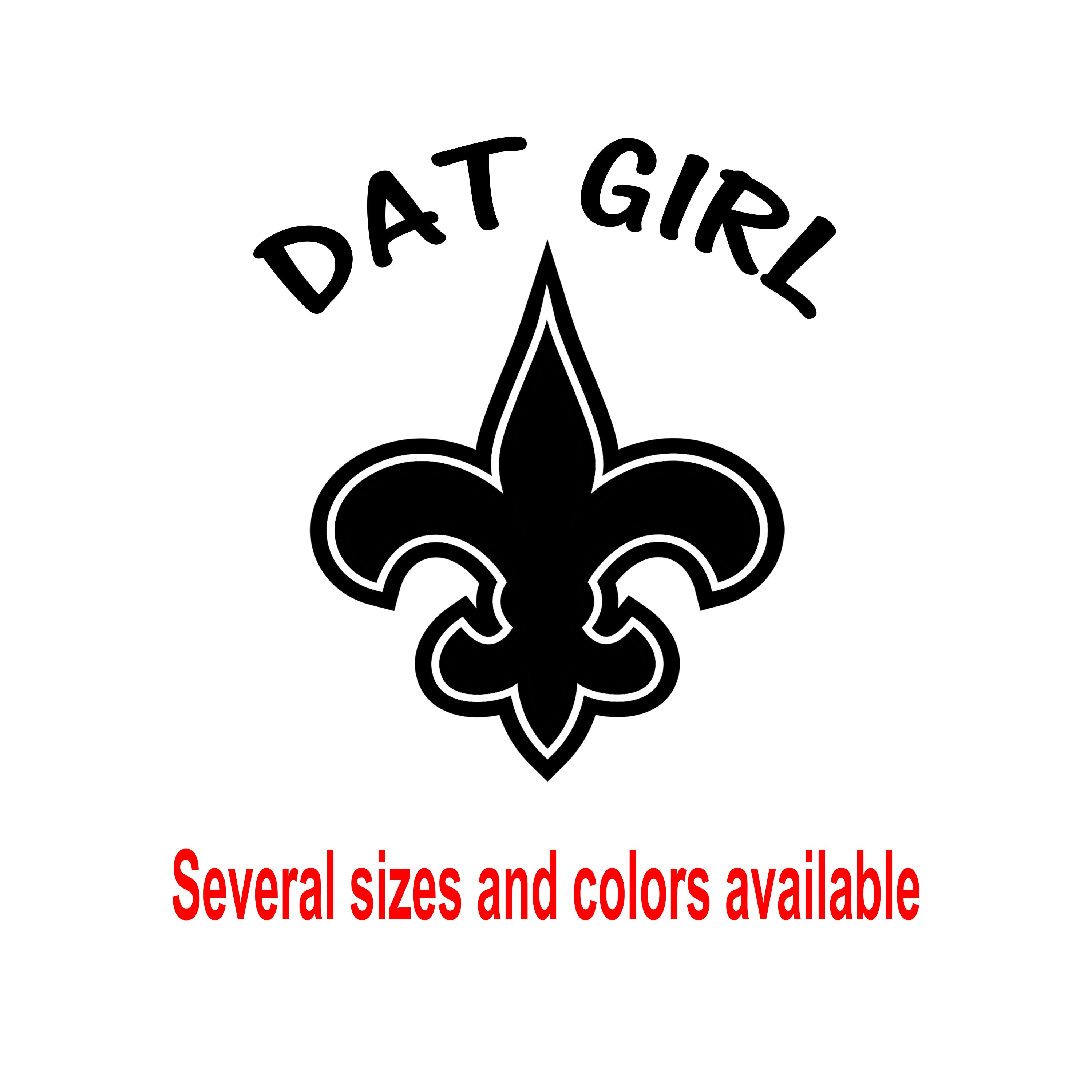 Dat Girl fleur de lis vinyl decal available in several sizes | Etsy