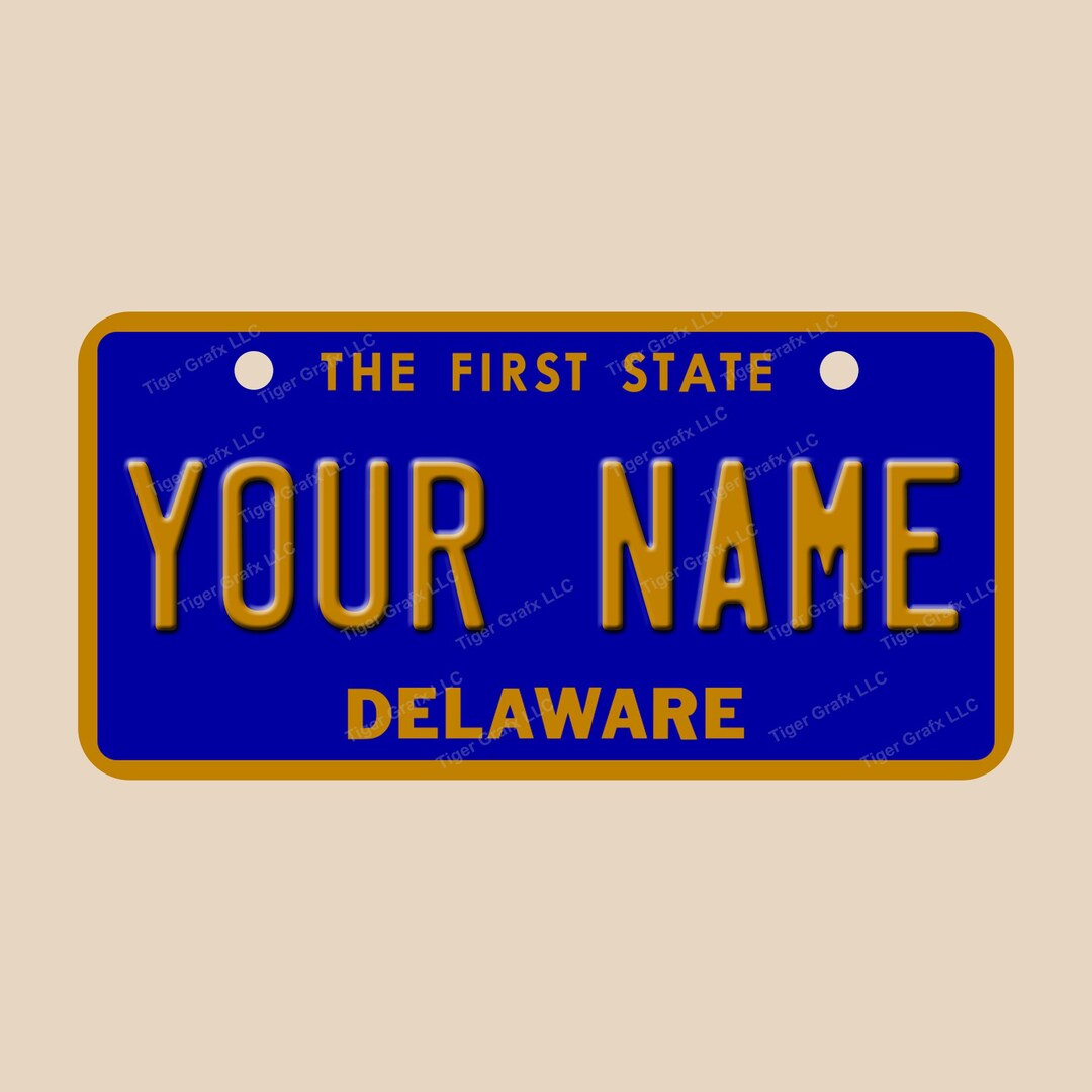 Custom Personalized 3x6 Inch Kids DELAWARE Novelty License Plate ...