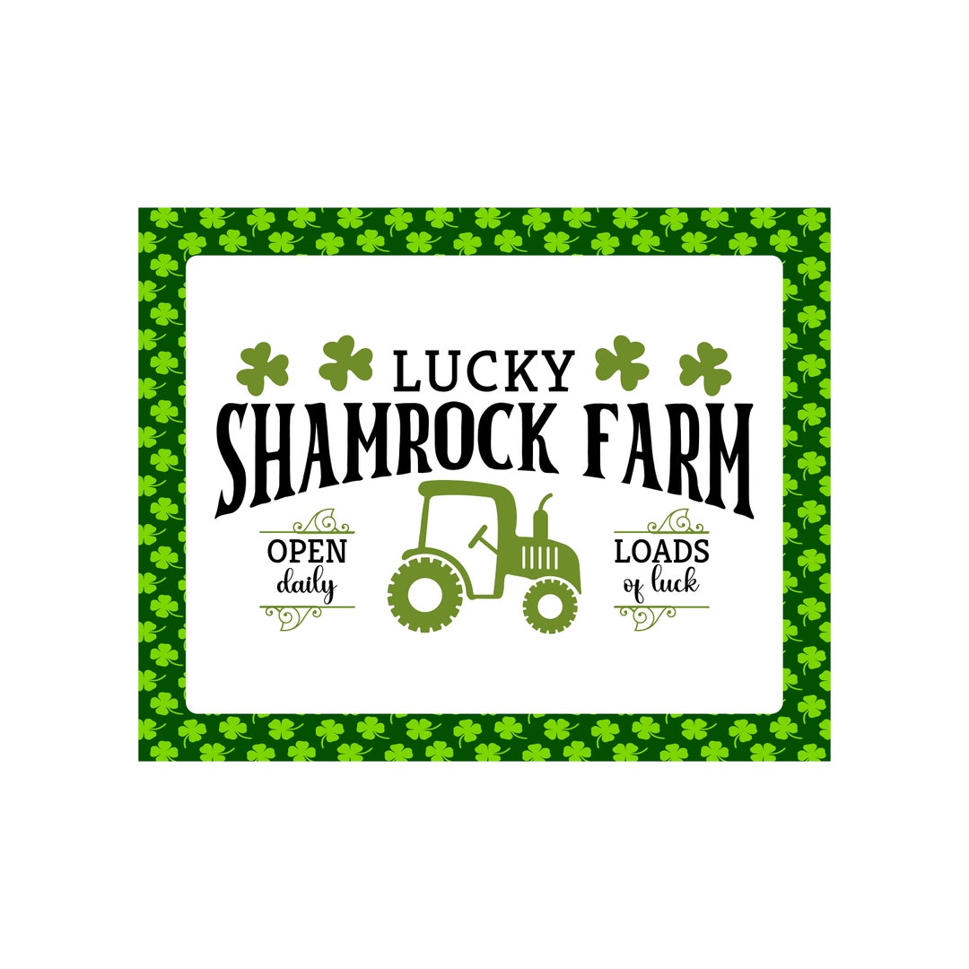 Shamrock Farm Tractor - 8x10 Metal Sign - Home Decor Sign, Country ...