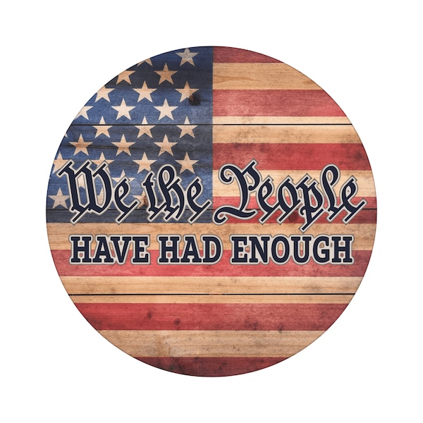 Aluminum We the People Wreath Sign - Etsy