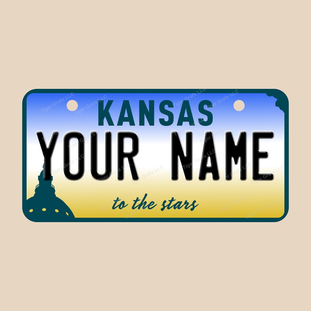 Custom Personalized 3x6 Inch Kids KANSAS Novelty License Plate. Perfect ...