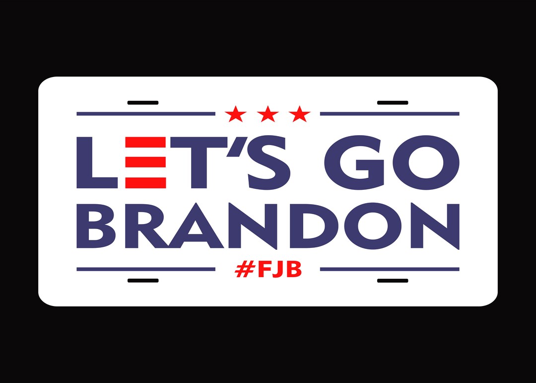 Let's Go Brandon FJB Aluminum License Plate Novelty Vanity License ...