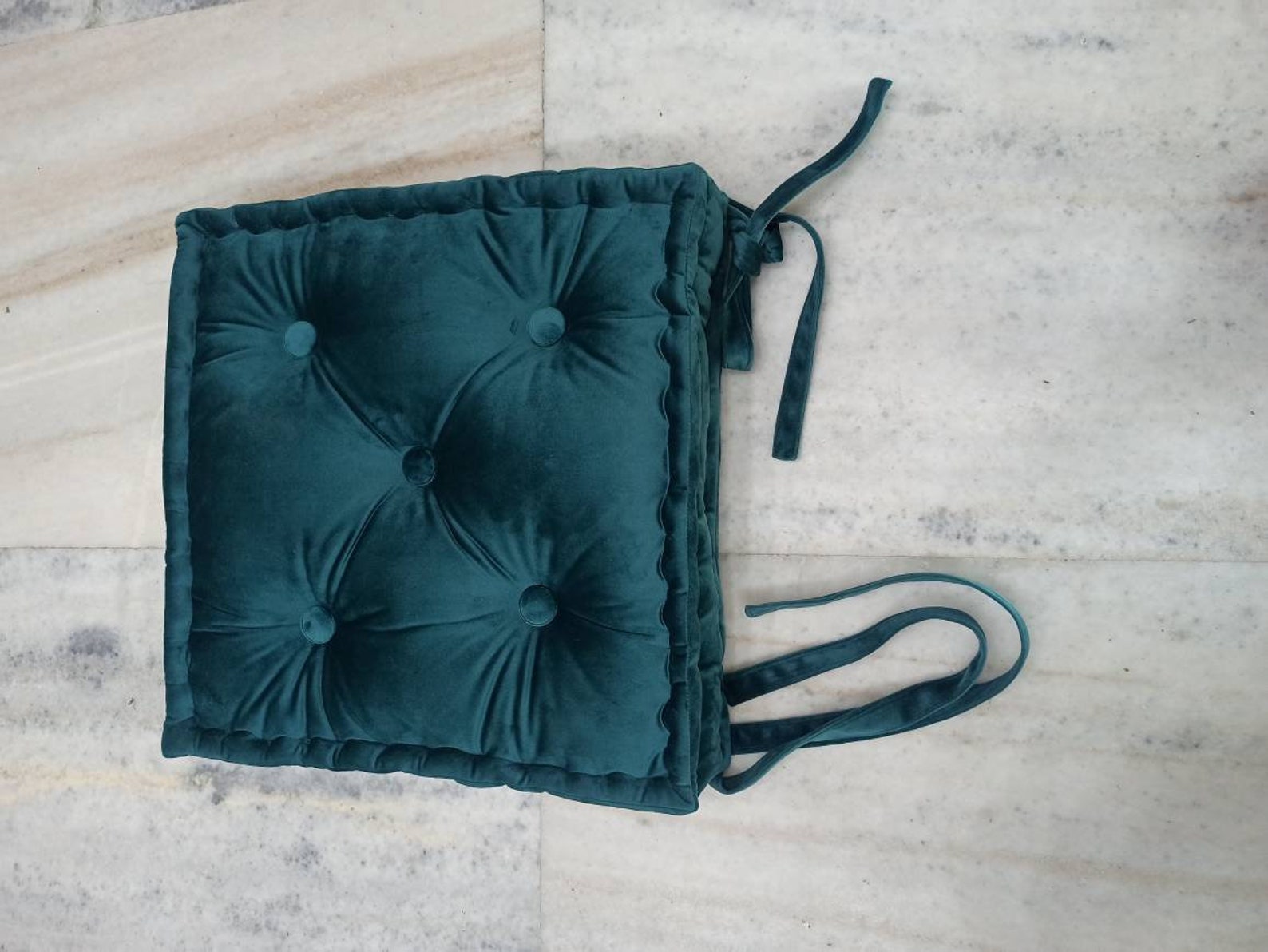 Velvet square box cushion handmade floor cushion indoor | Etsy