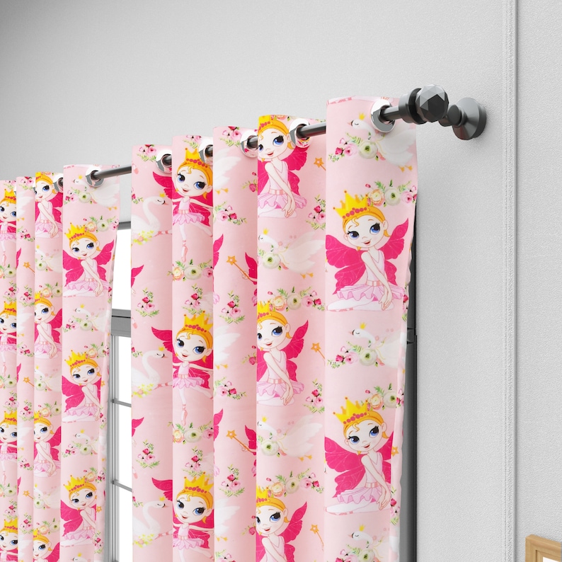 Princess Curtain, Girl Room Pink Curtain, Children Room Curtain ...
