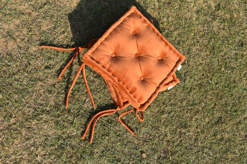 Velvet Square Box Cushion Handmade Floor Cushion Indoor | Etsy