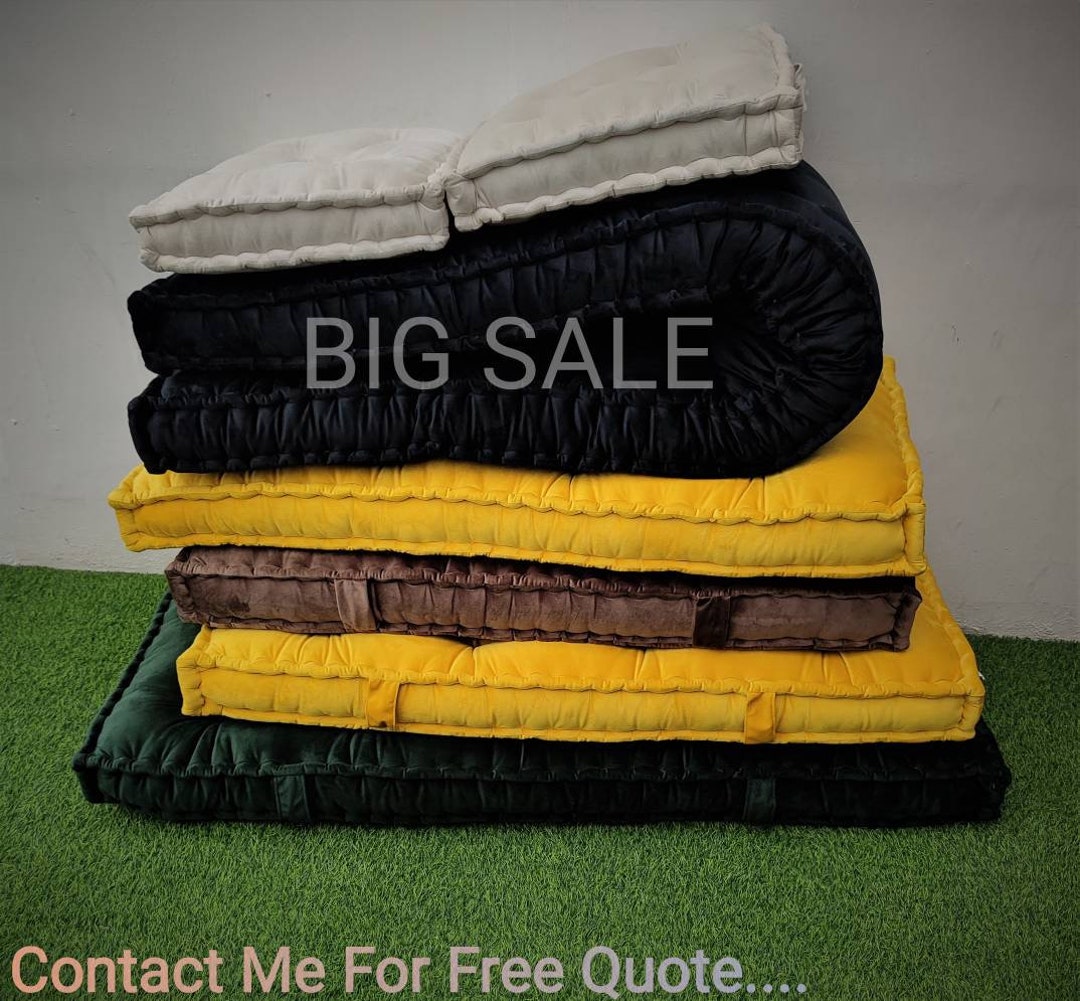 Free Delivery Large & Small Velvet Floor Cushion Window Seat Cushion ...