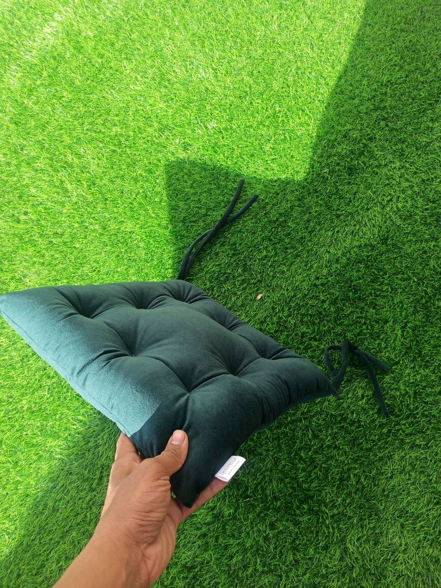 Velvet tufted chair cushions Seat Pad Indoor/For | Etsy